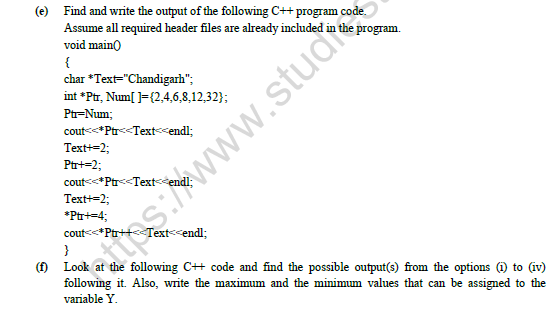 CBSE Class 12 Computer Science Question Paper 2022 Set B Solved